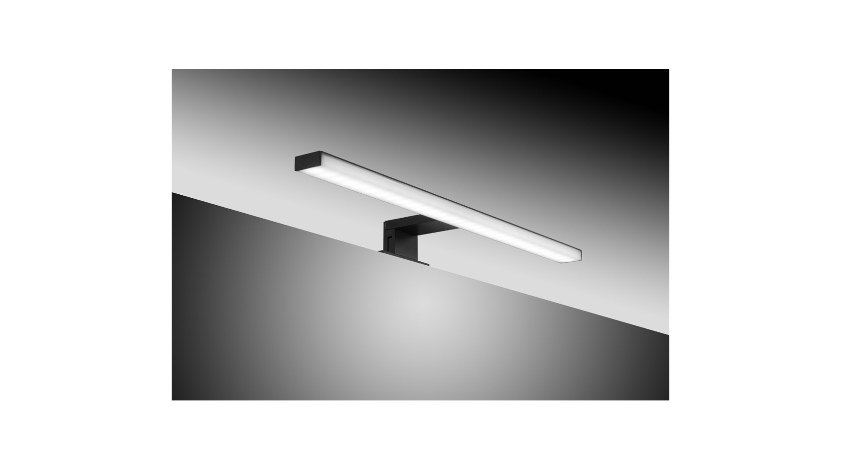 Iluminación SDZ Quadrat Aplique Nero 45cm LED Plexy IP44 4,8W 4000K...