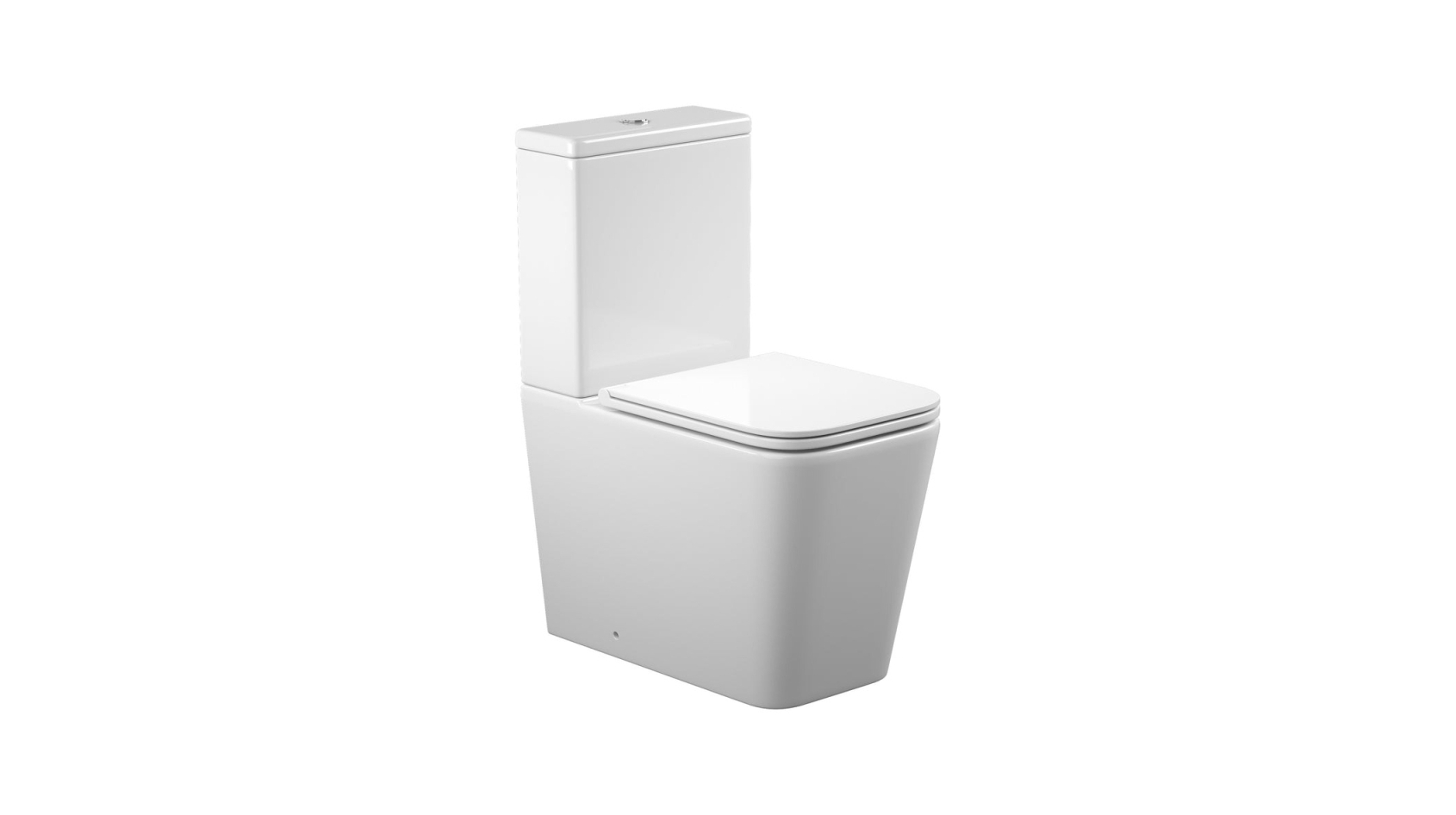 Inodoro completo KVADRO SMART compacto con asiento, tapa Soft close y ...