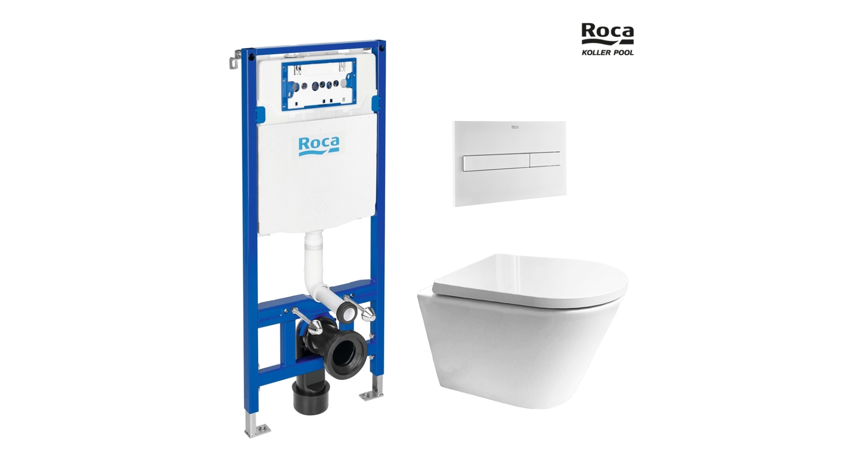 BASTIDOR ROCA DUPLO PACK CISTERNA EMPOTRADA Y PULSADOR PL7 BLANCO MATE ...