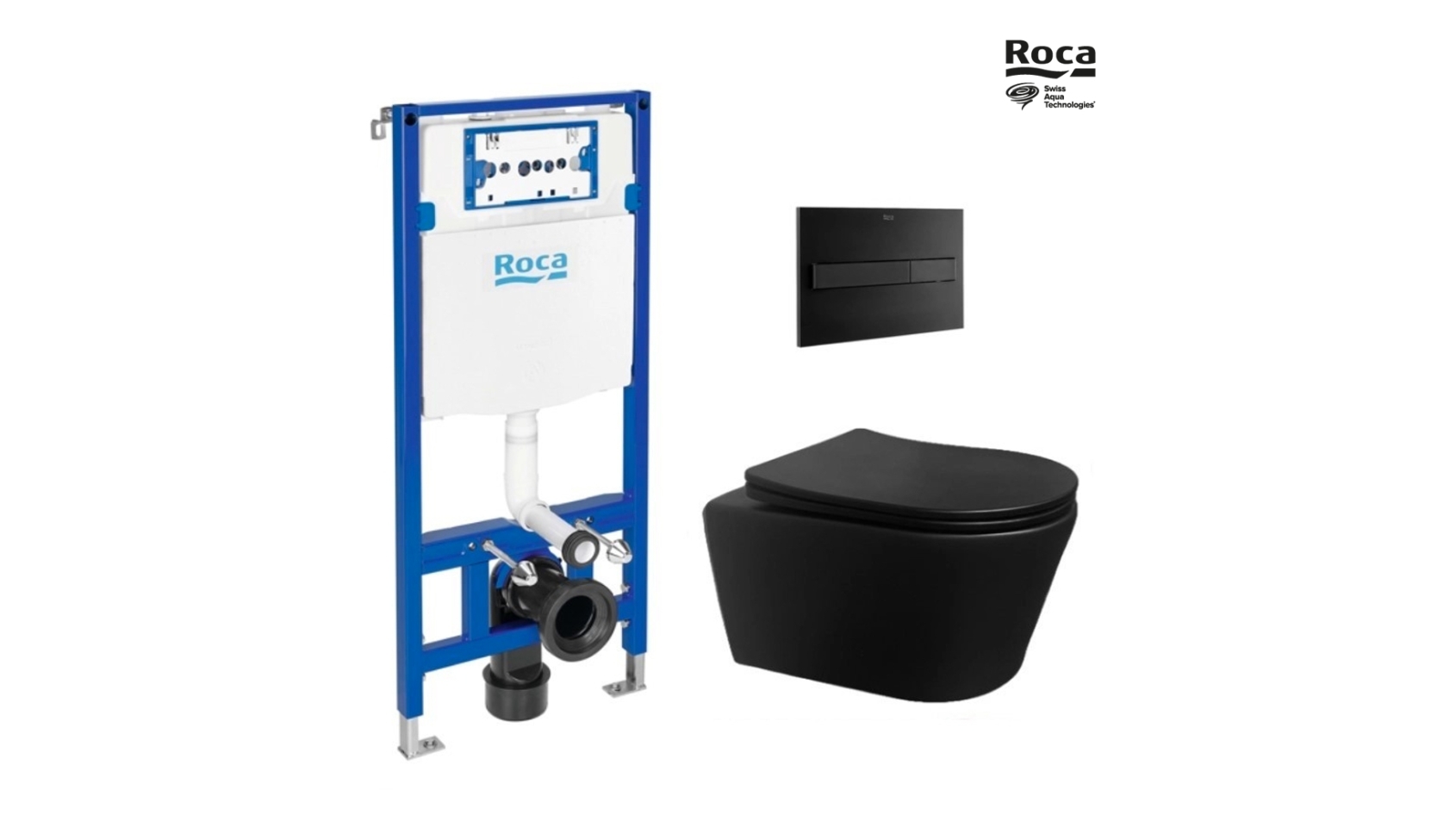 BASTIDOR ROCA DUPLO PACK CISTERNA EMPOTRADA Y PULSADOR PL7 DUAL NEGRO ...