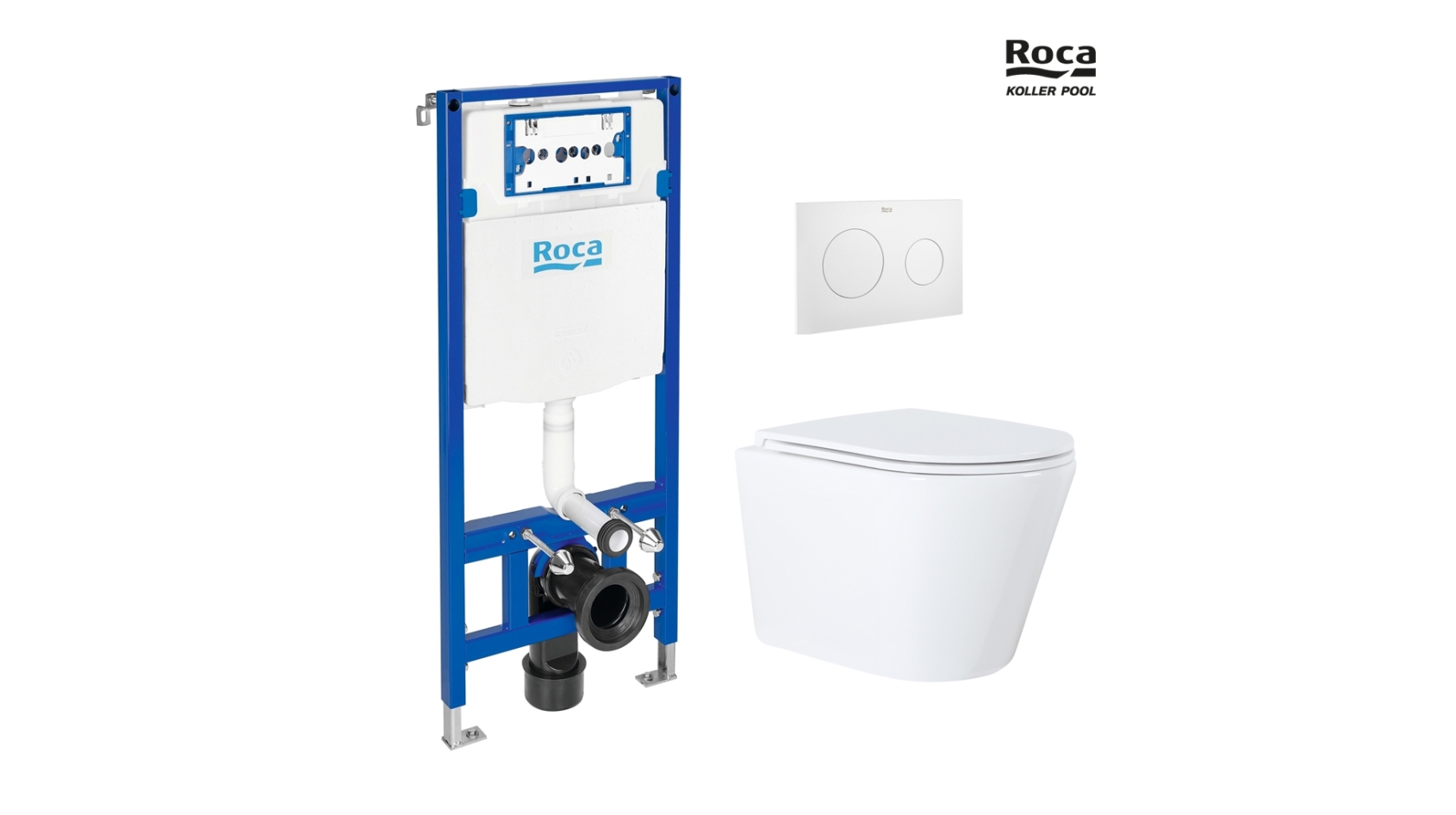 BASTIDOR ROCA DUPLO ONE PACK CISTERNA EMPOTRADA Y PULSADOR PL10 BLANCO ...