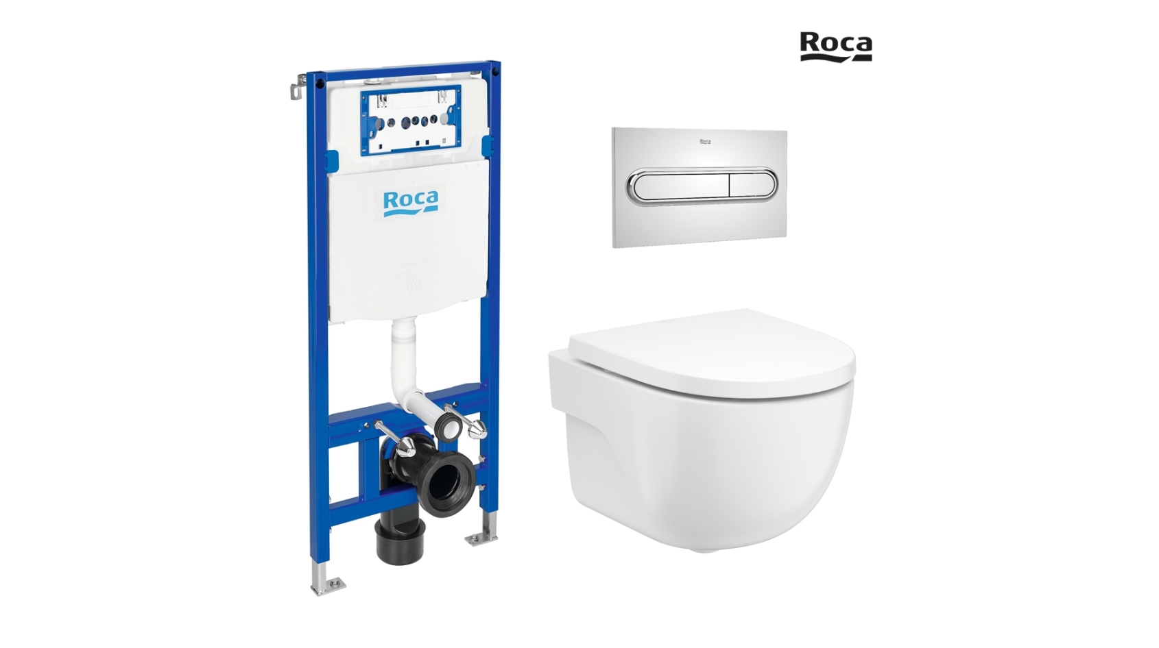 BASTIDOR ROCA DUPLO CON CISTERNA EMPOTRADA, PULSADOR PL1 CROMO BR ...