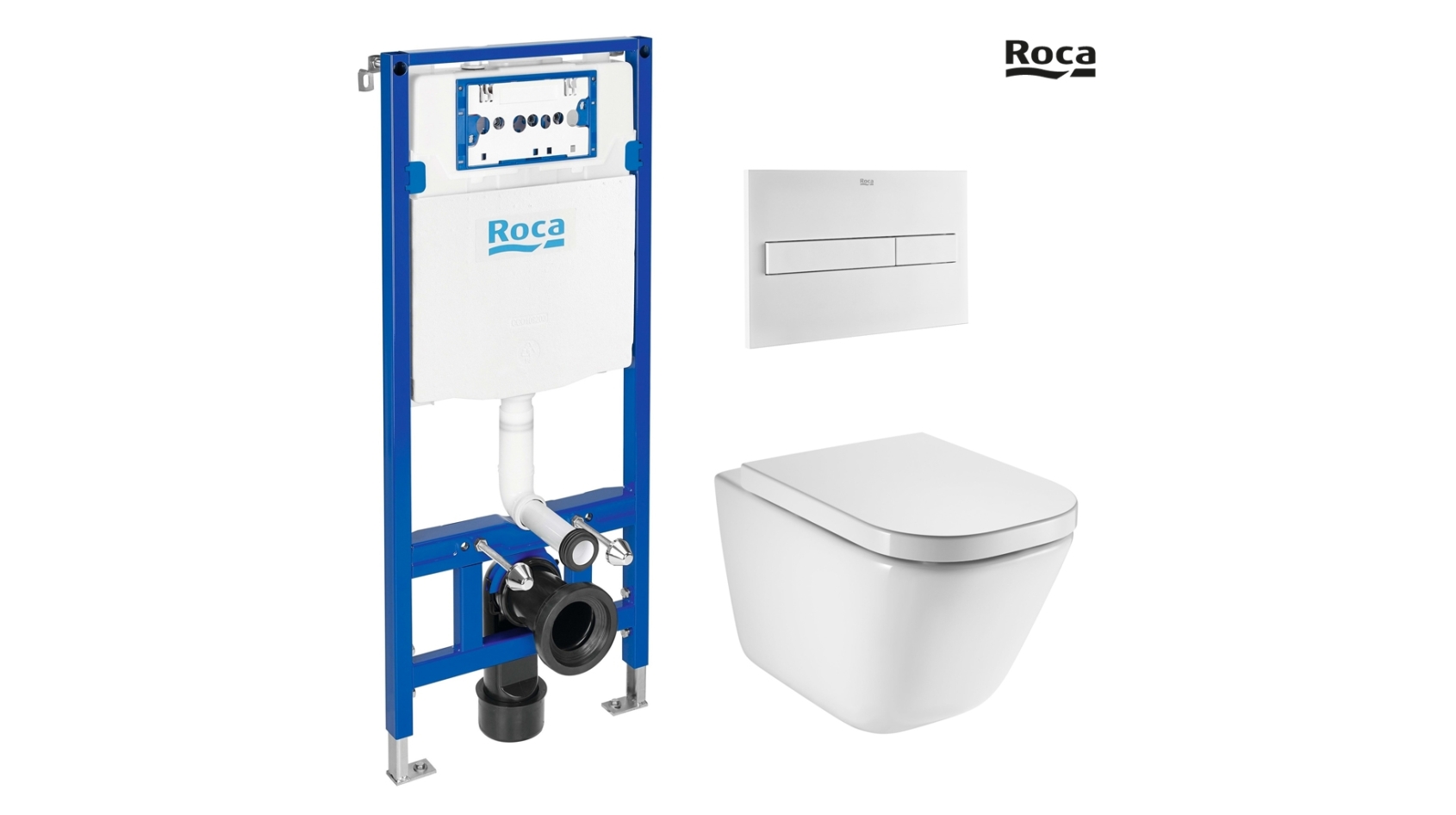 BASTIDOR ROCA DUPLO CON CISTERNA EMPOTRADA Y PULSADOR PL7 BL MAT CON ...