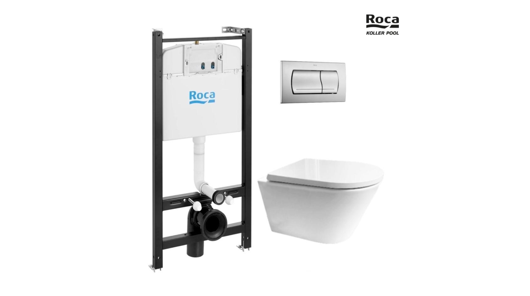 BASTIDOR ROCA ACTIVE PACK CISTERNA EMPOTRADA Y PULSADOR CROMO MAT CON ...